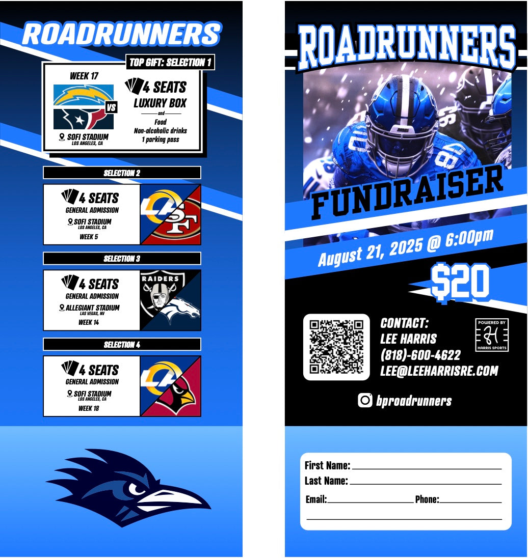 Road Runners Football Donation – Harris Sports